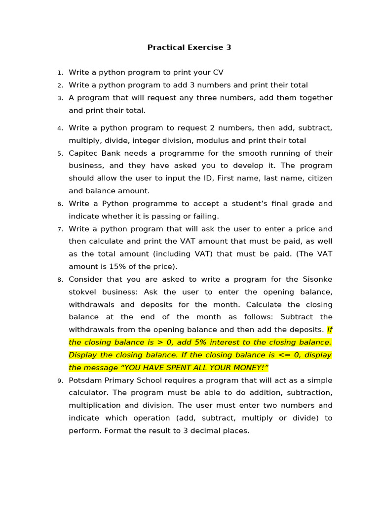 Practical Exercise 2-Unit4 | PDF