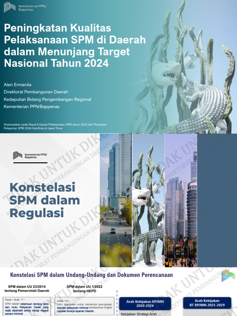 230513b - PPT Peningkatan SPM Daerah Dalam Memenuhi Target 2024 | PDF