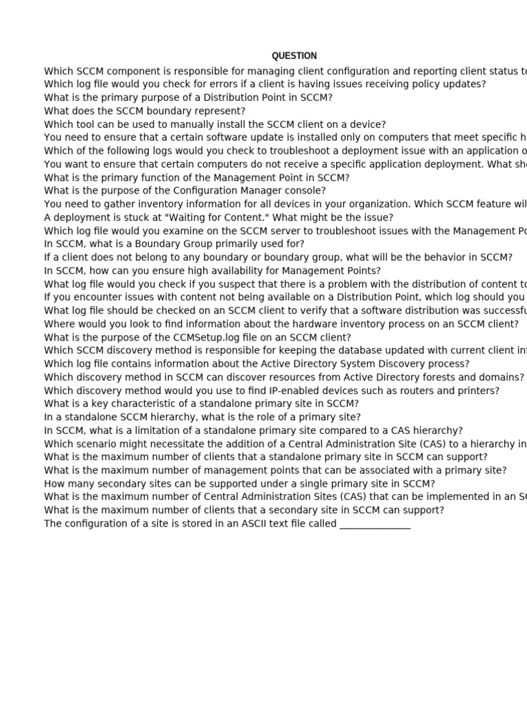 SCCM MCQ Mid | PDF