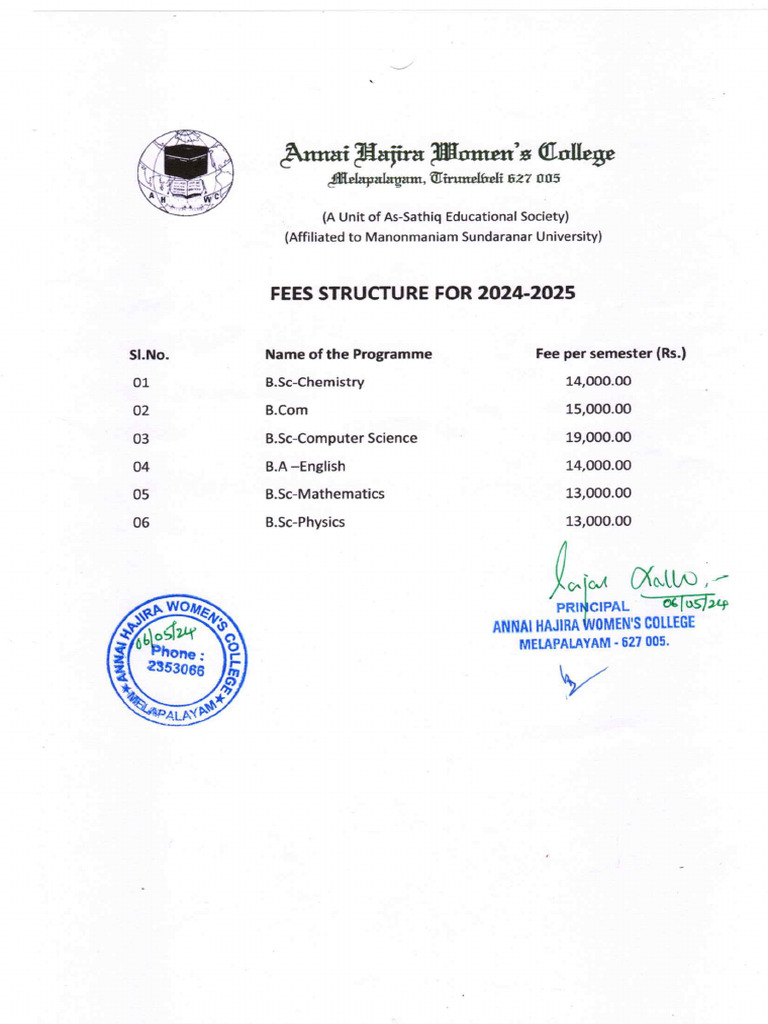 Fee Details | PDF