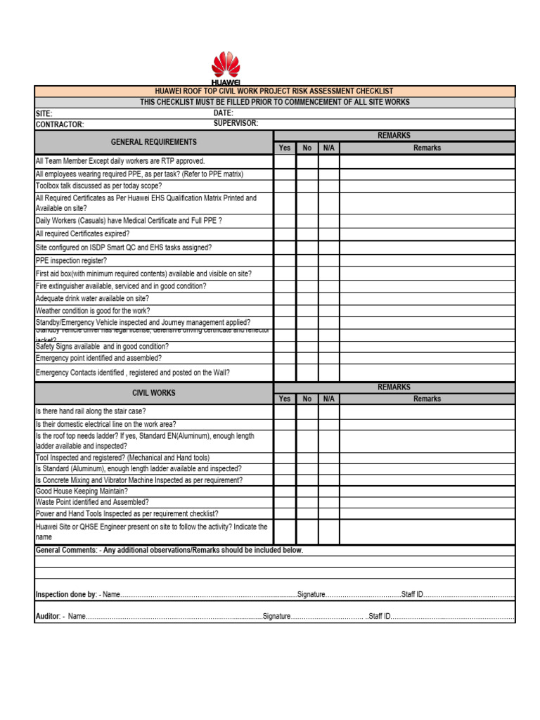 Safety File Checklist | PDF