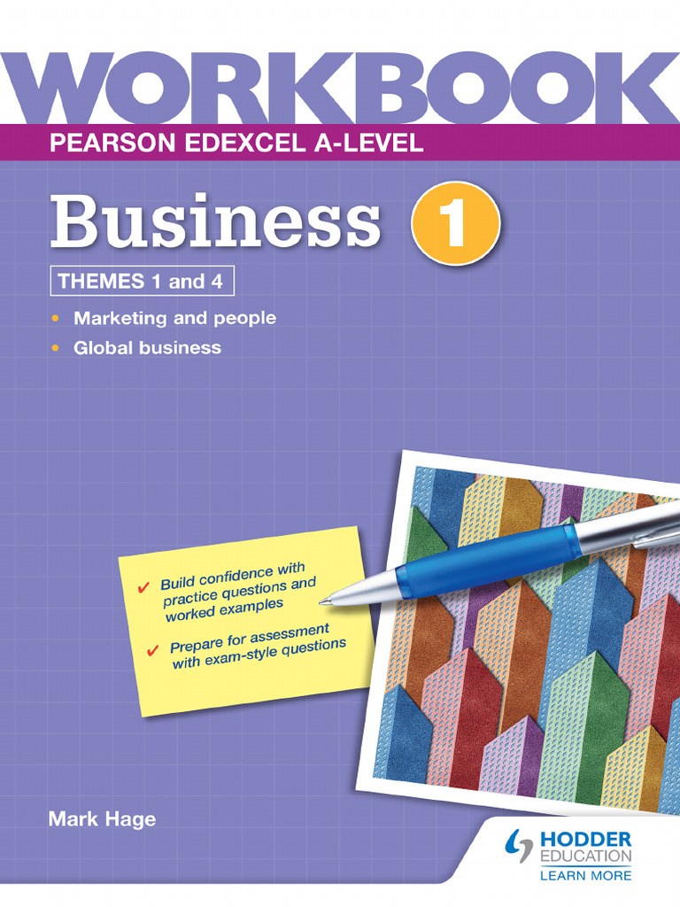 Pearson Edexcel A Level Business Workbook 1 | PDF