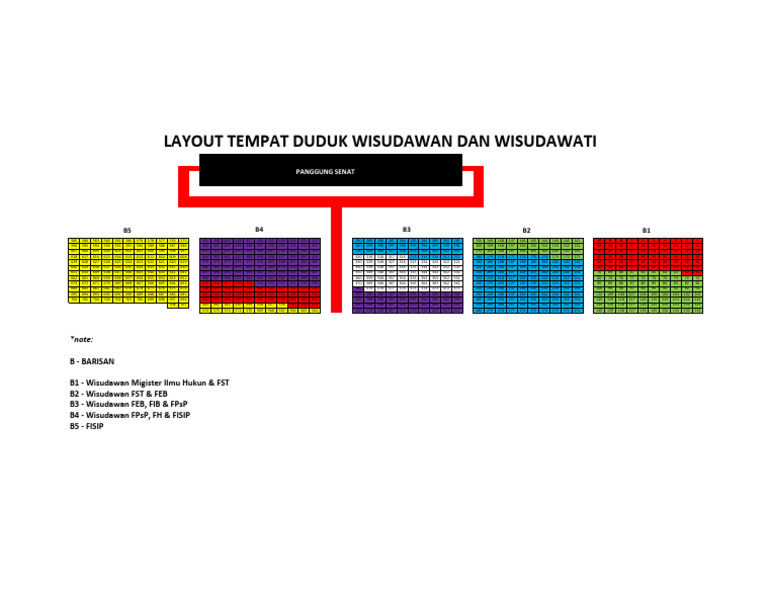 Layout Kursi Duduk Wisudawan | PDF