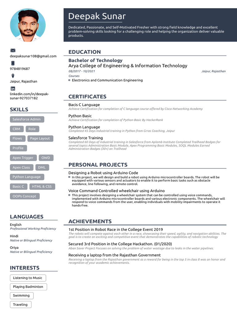 Deepak CV | PDF