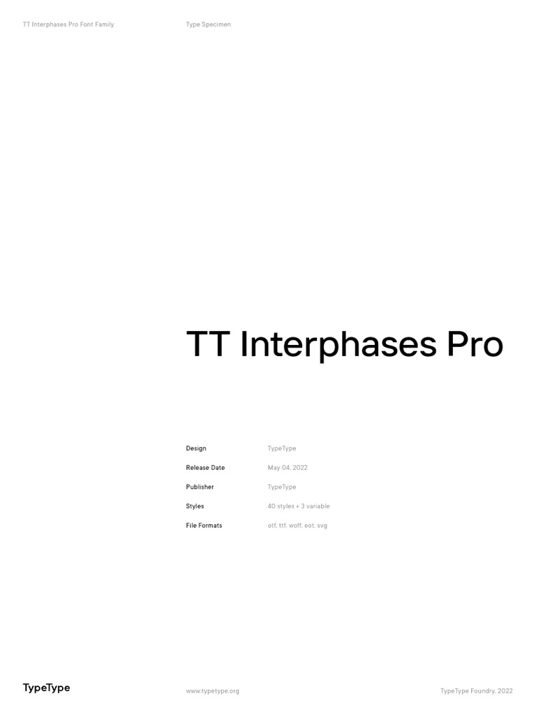 TT Interphases Pro - Specimen | PDF