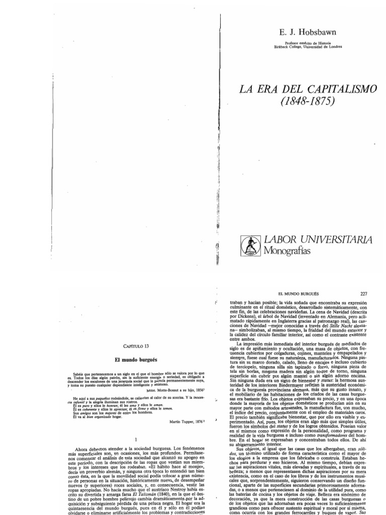 Hobsbawm - El Mundo Burgues | PDF
