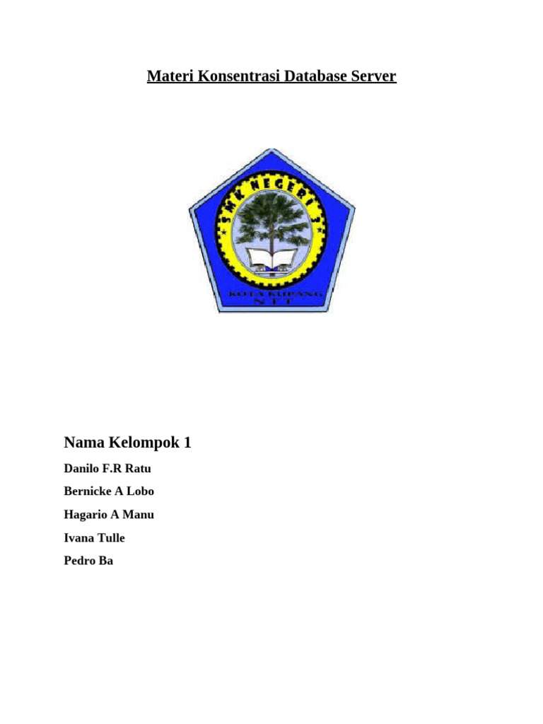 Materi Konsentrasi Database Server - Docx Kelompok 1 | PDF