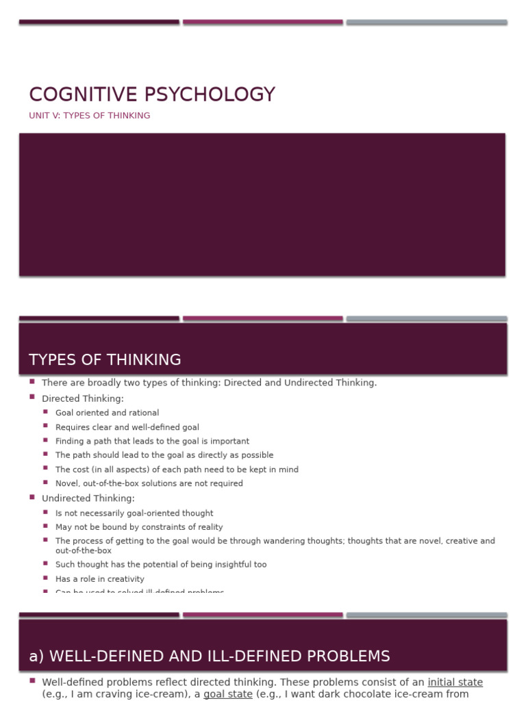 Cog. Psych. - Unit V - Part 1 | PDF