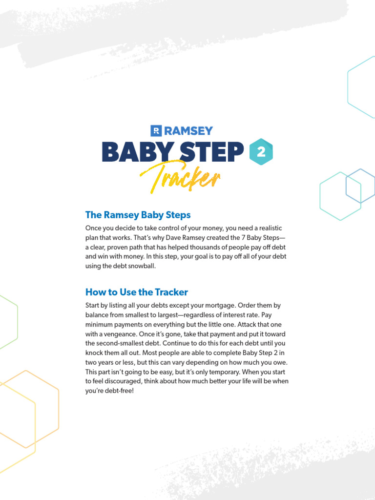 Baby Step 2 Tracker | PDF