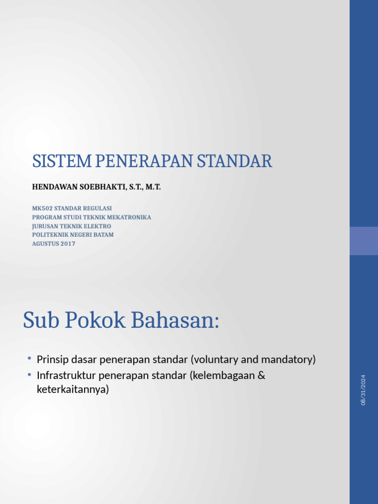Sistem Penerapan Standar | PDF
