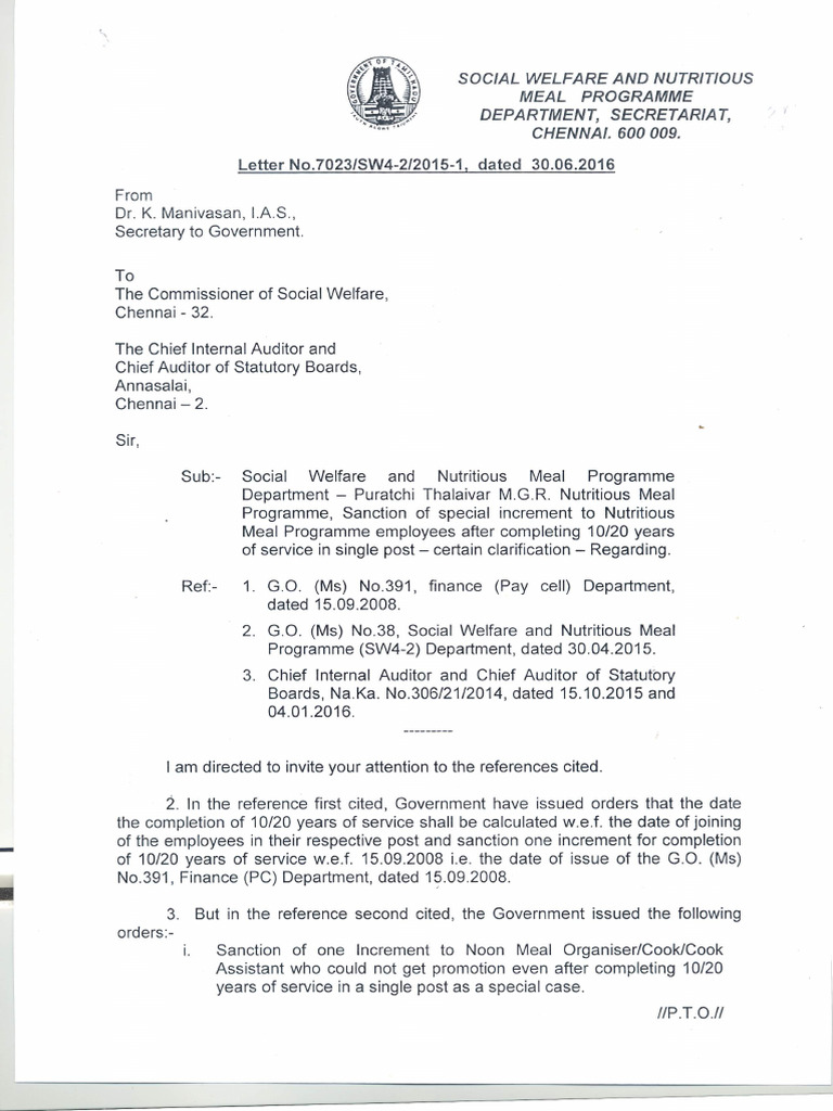 G.O.38 Govt Letter | PDF