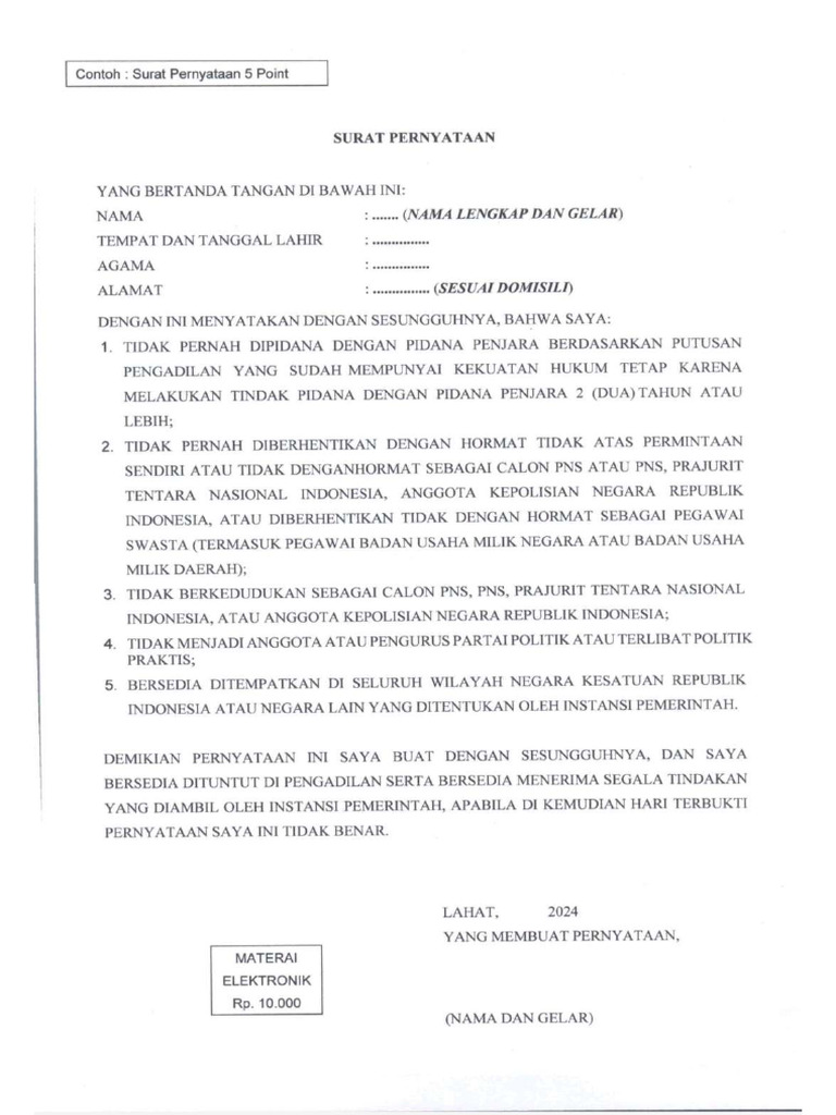 Pas Foto Contoh | PDF