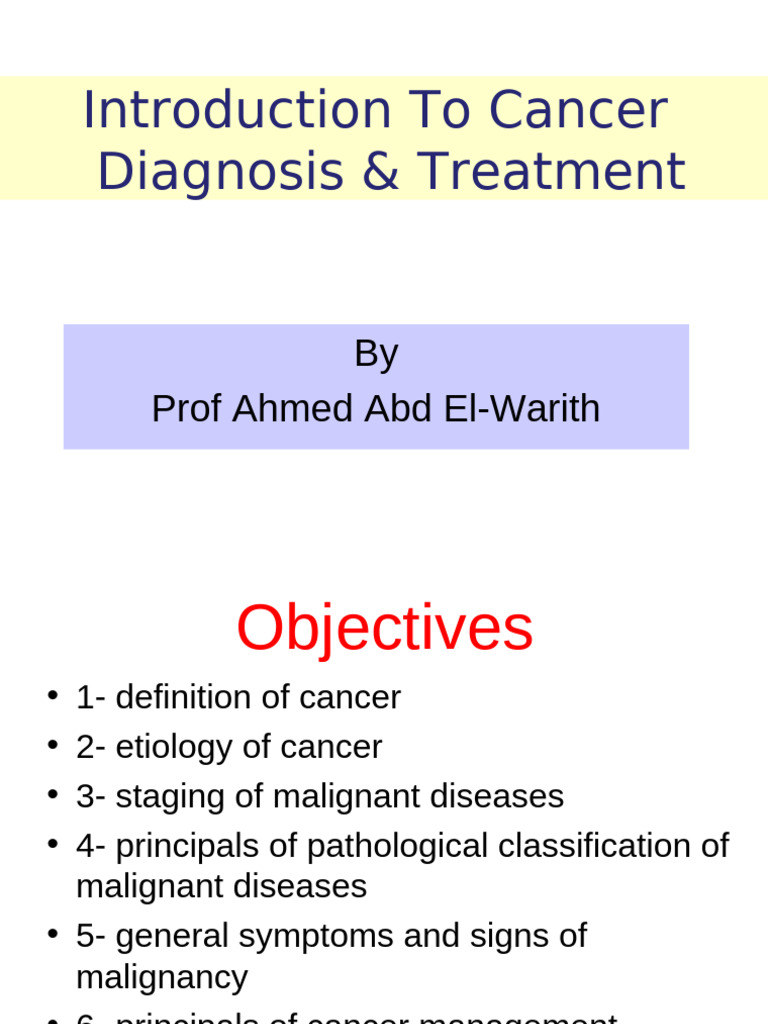 Introduction To Oncology | PDF