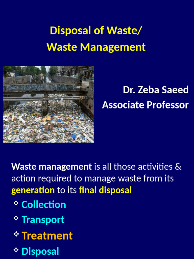 Disposal of Waste | PDF