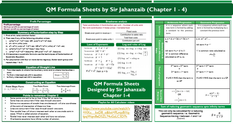 QM Formula Codes 1 | PDF