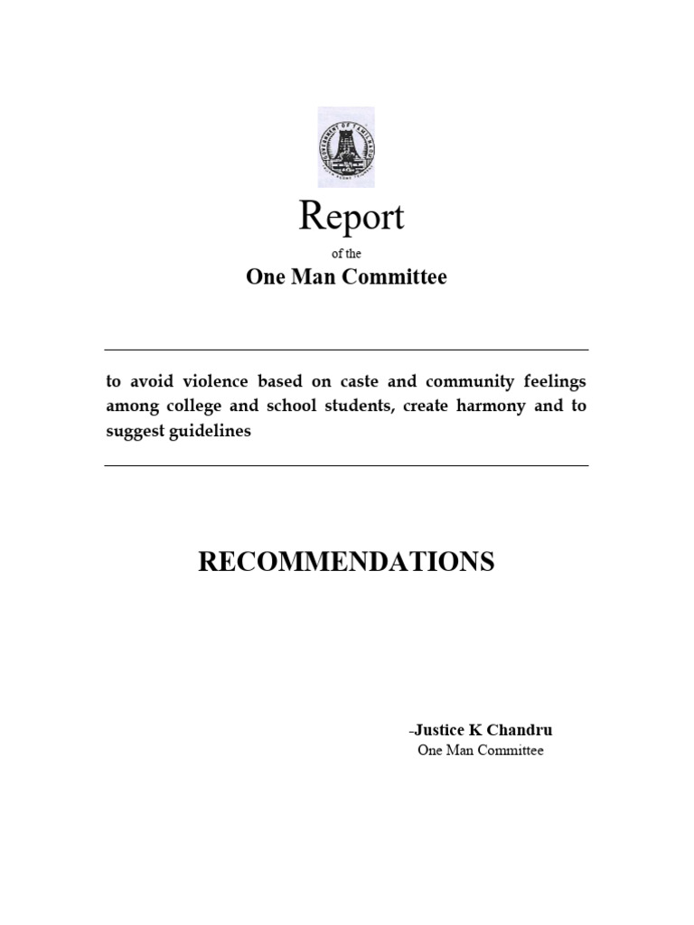 Chandru Commission | PDF