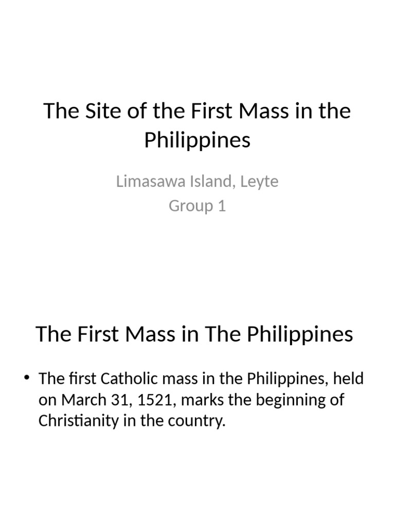 First Mass in The Philippines1 | PDF