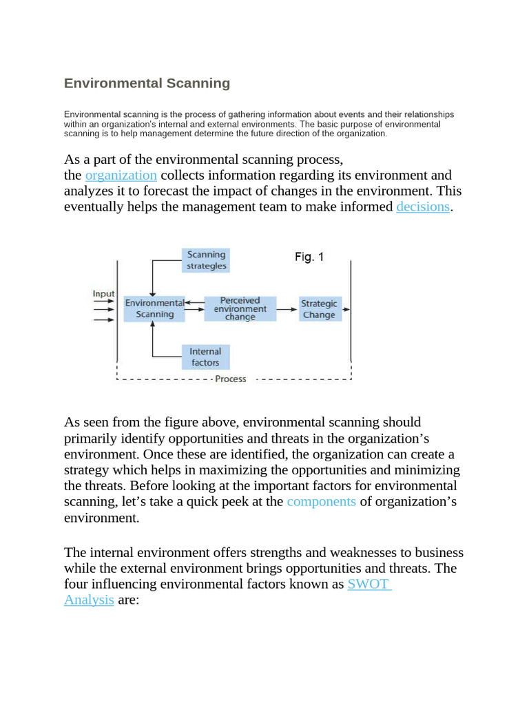 Environmental Scanning Unit 2 | PDF