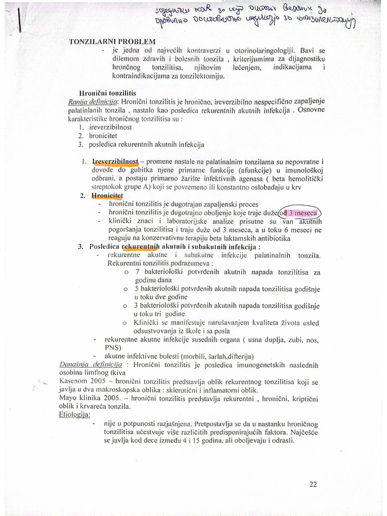 Tonzilarni Problem | PDF