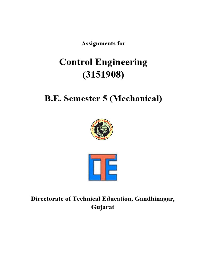 Control Engineering - Assignment - Dheeraj Chandra | PDF
