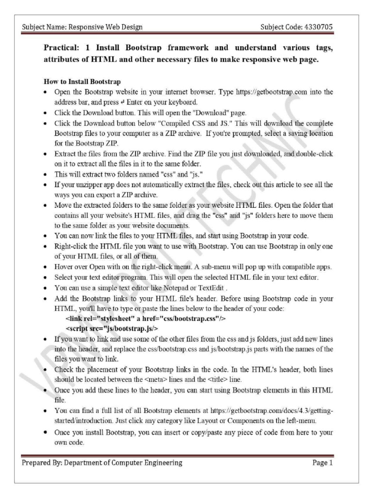 RWD Practical Manual | PDF