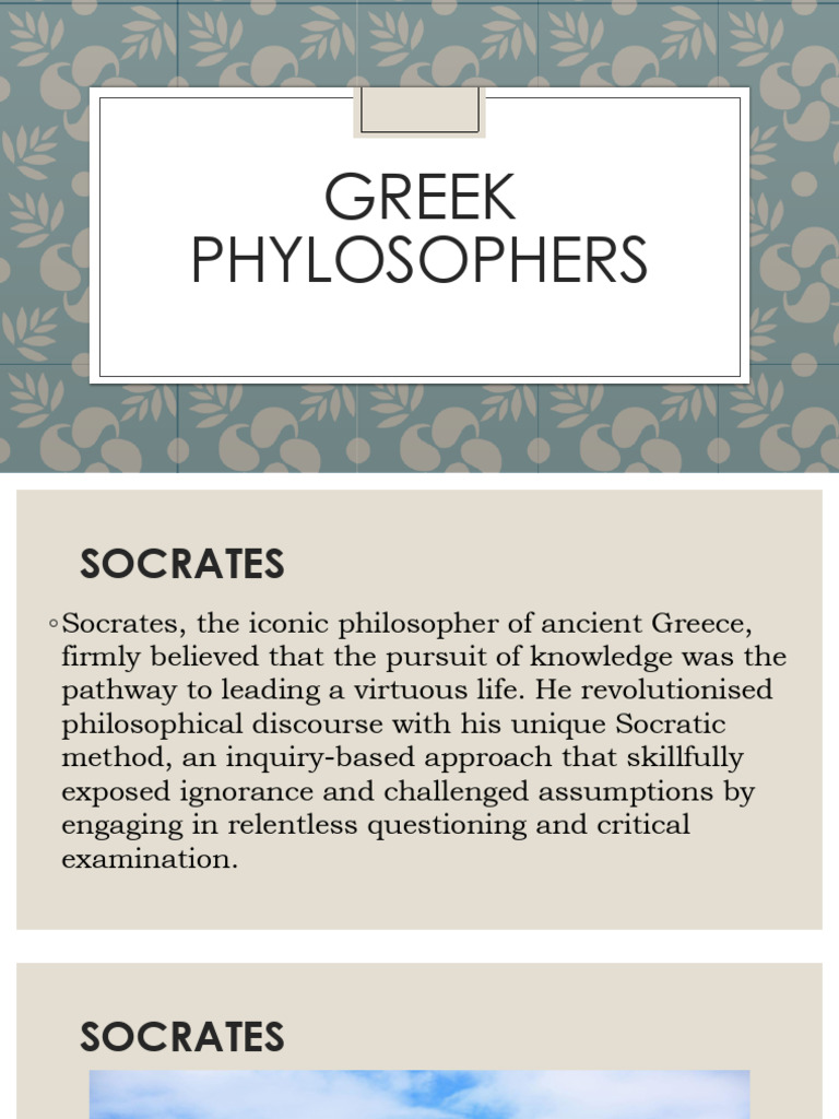 Greek Philosophers | PDF