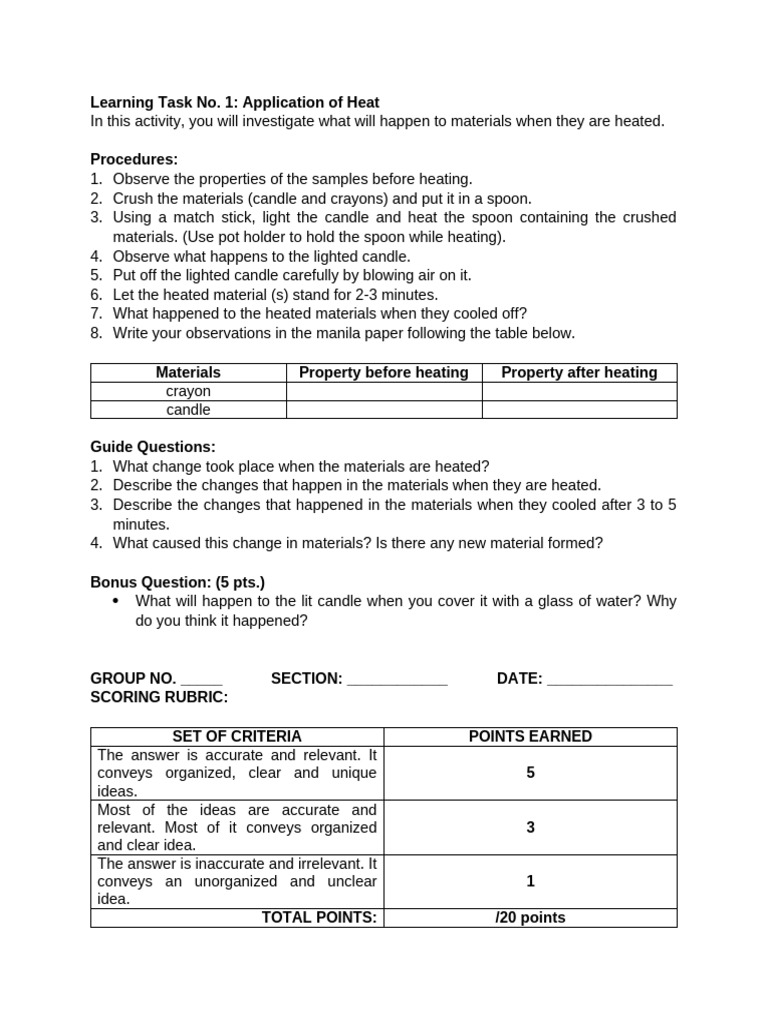 Learning Task No.1 | PDF
