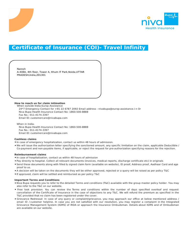 Travel Infinity | PDF