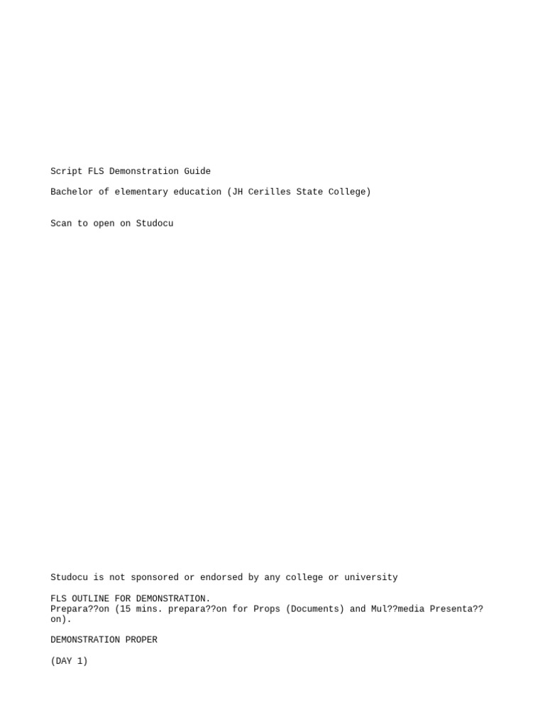 Script Fls Demonstration Guide | PDF