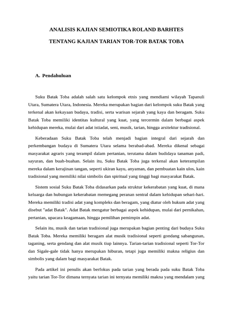 Analisis Kajian Semiotika Roland Barthes Samuel Hutahaean 2 | PDF