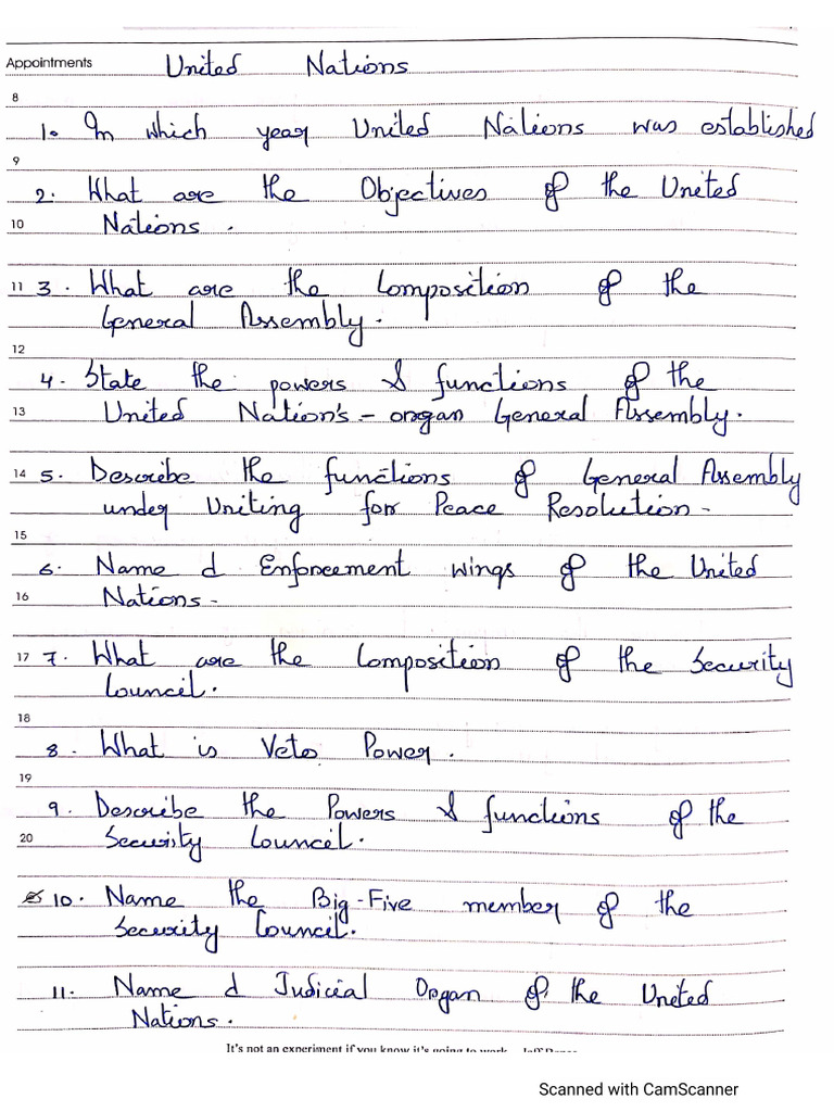 United Nations - Questions N Markings | PDF