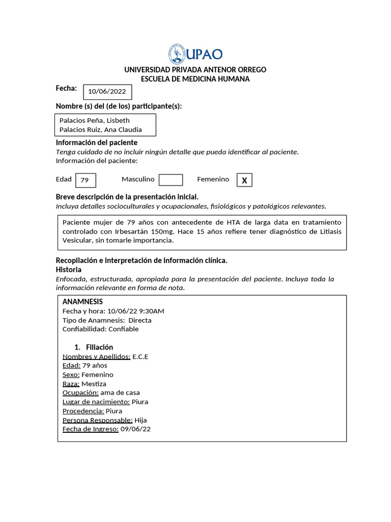 Caso Clínico 1 - CX General | PDF
