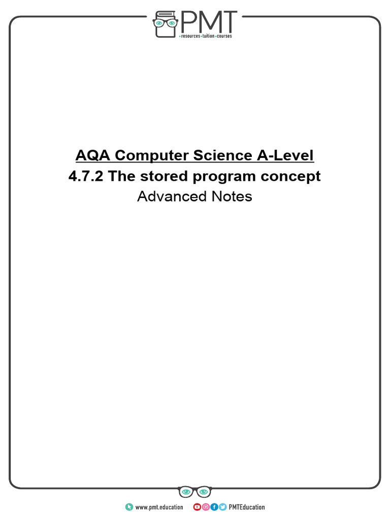7.2. The Stored Program Concept - Advanced | PDF