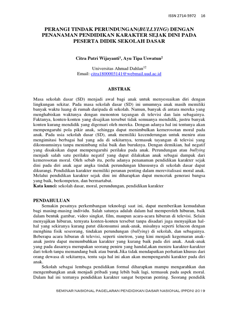 Perangi Tindak Perundungan Bullying Deng | PDF