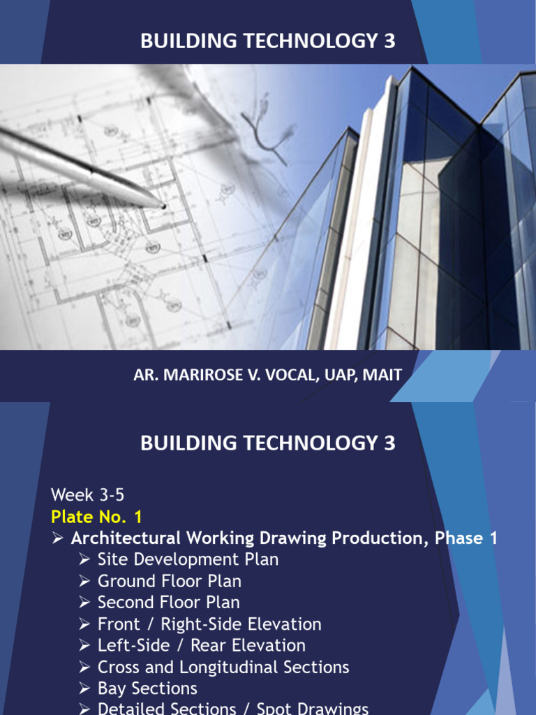 Plate 1 Architectural Drawings | PDF