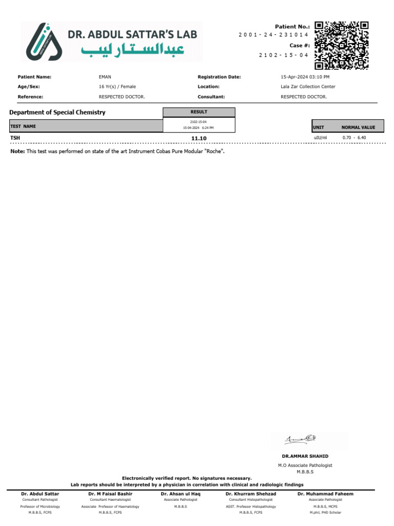 Department of Special Chemistry: This Test Was Performed On State of ...