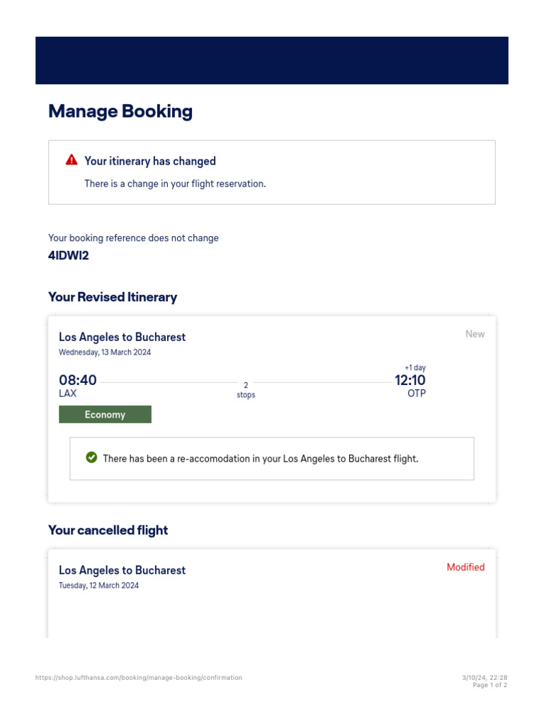 Manage Booking | PDF
