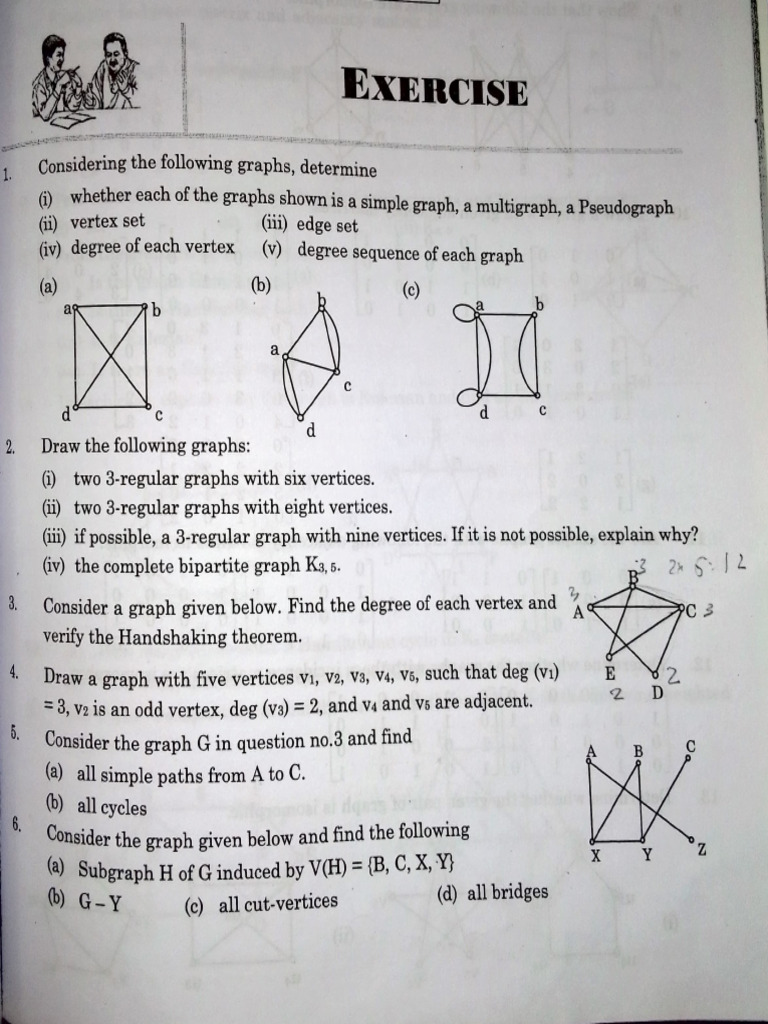 Graph Theory Exercise | PDF | Vertex (Graph Theory) | Graph Theory
