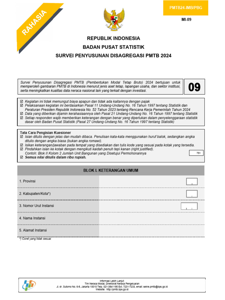Kuesioner Pmtb24-Imb - PBG Mi-09 | PDF