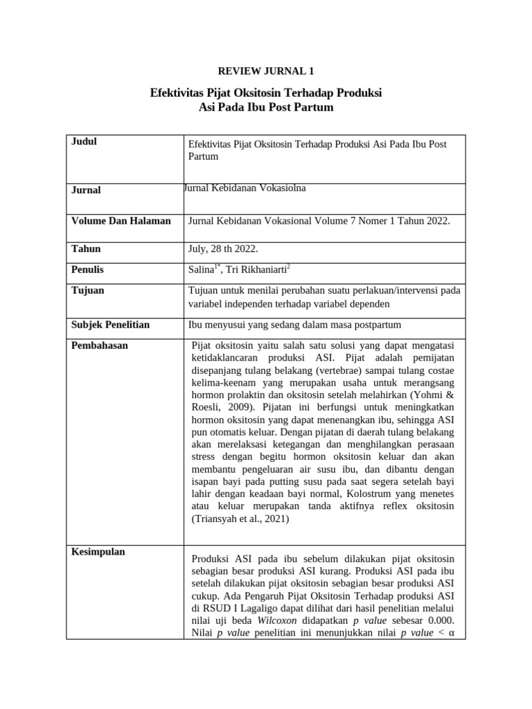 Review Jurnal1 Dan 2 Coc Bu Isti (1) New | PDF