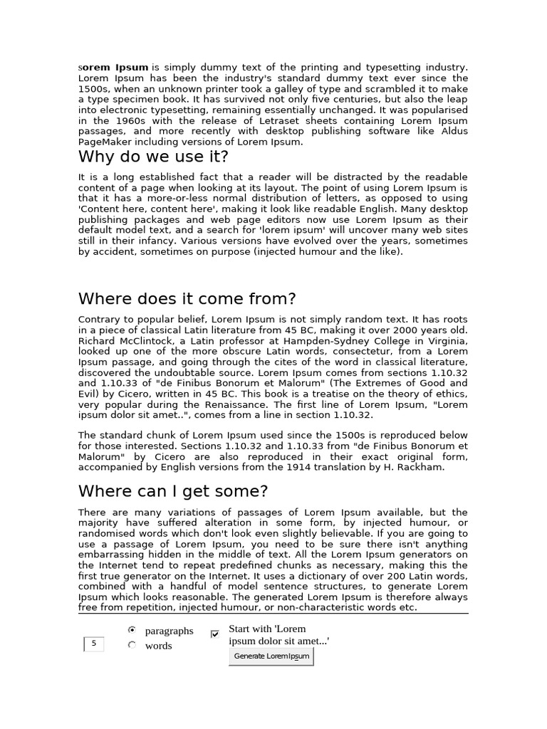 Why Do We Use It?: Orem Ipsum | PDF | Writing | Language Arts & Discipline