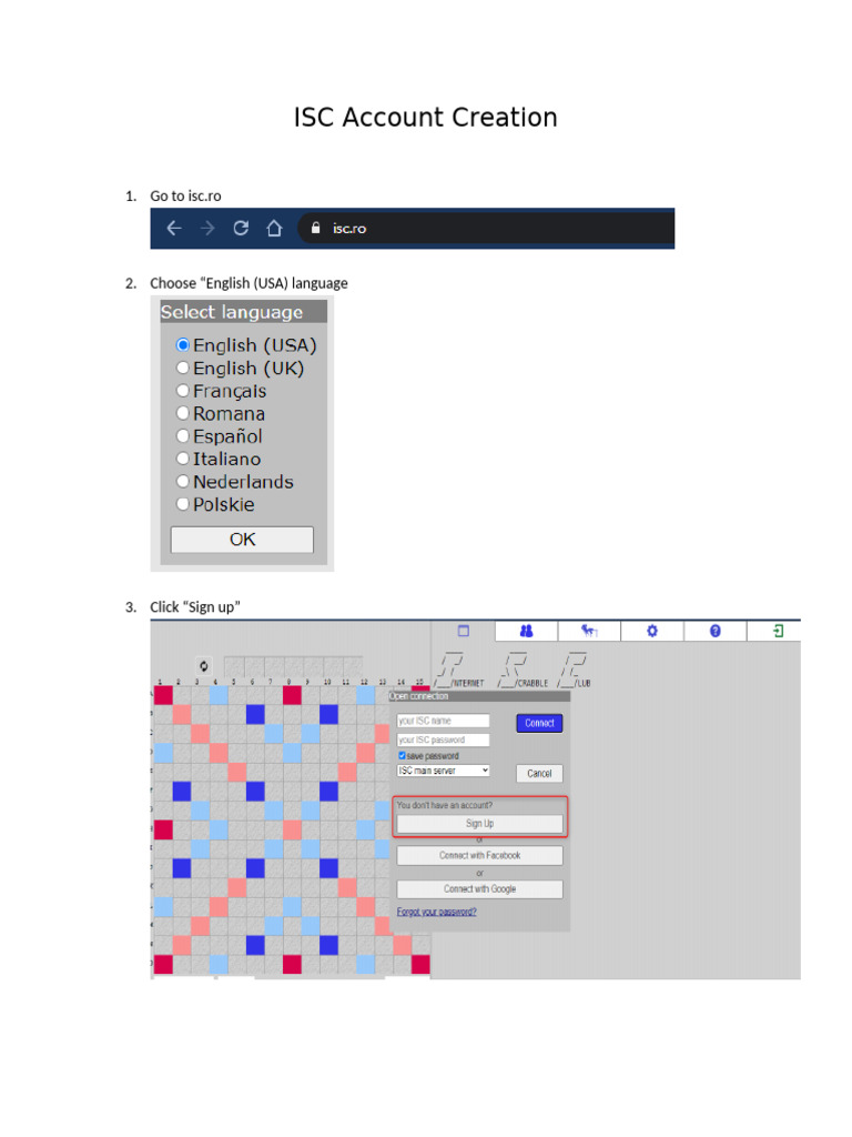 ISC Account Creation | PDF