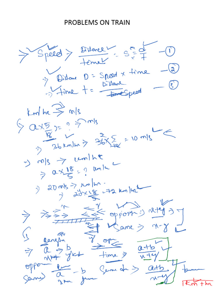 Problems On Train | PDF