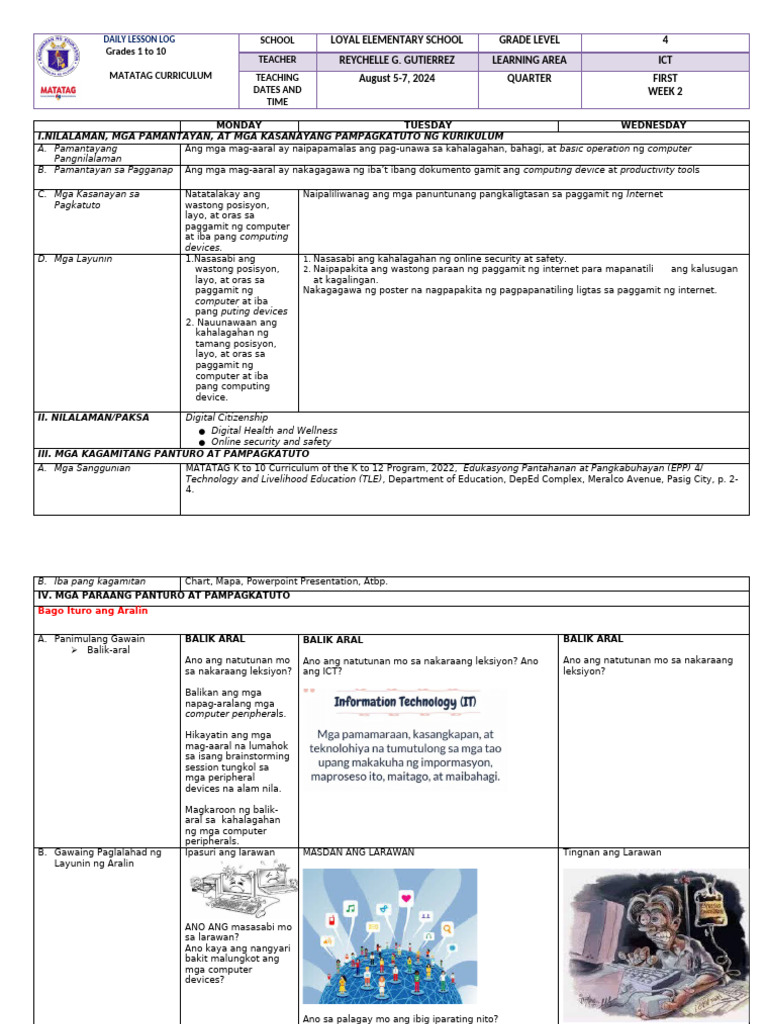 EPP-ICT-dll-Q1w2-chelle | PDF