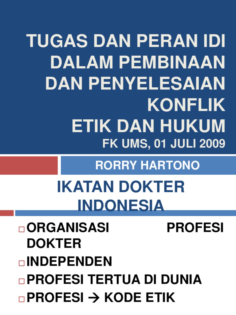 Tugas Dan Peran Idi Dalam Pembinaan Dan Ian | PDF