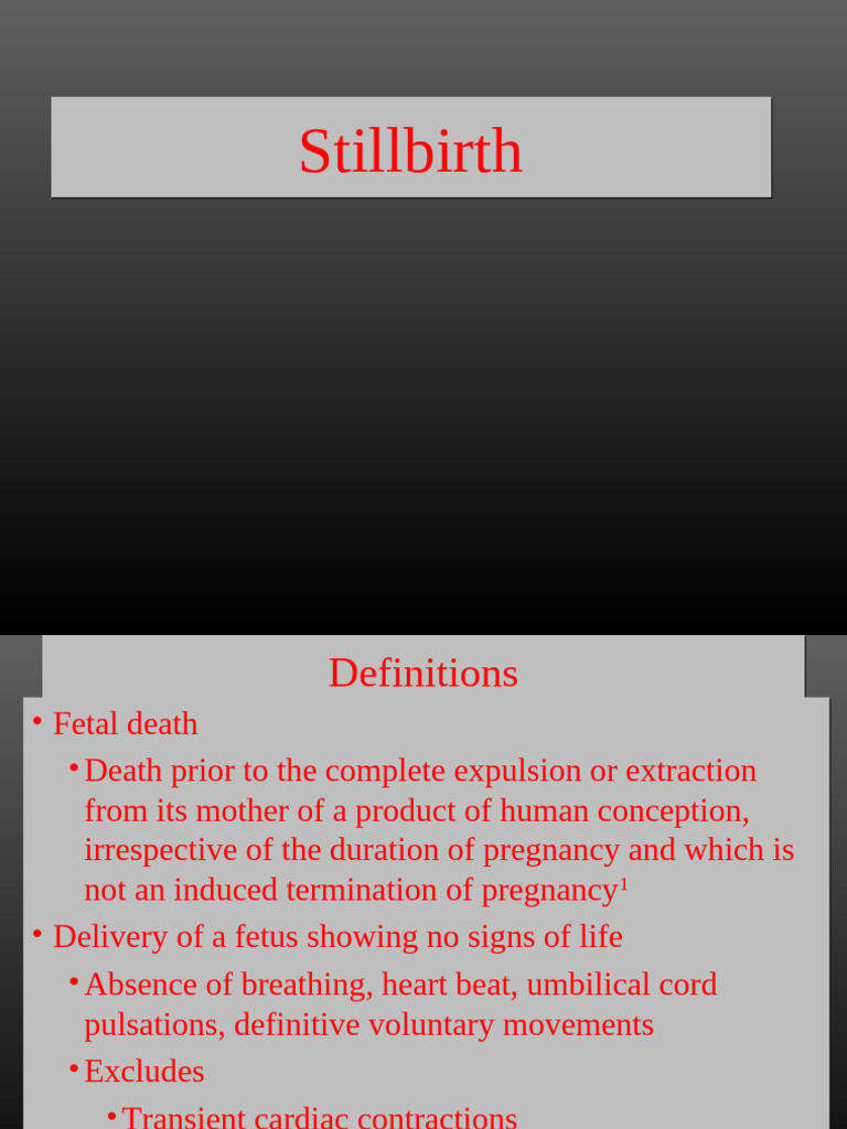 7 Stillbirth | PDF