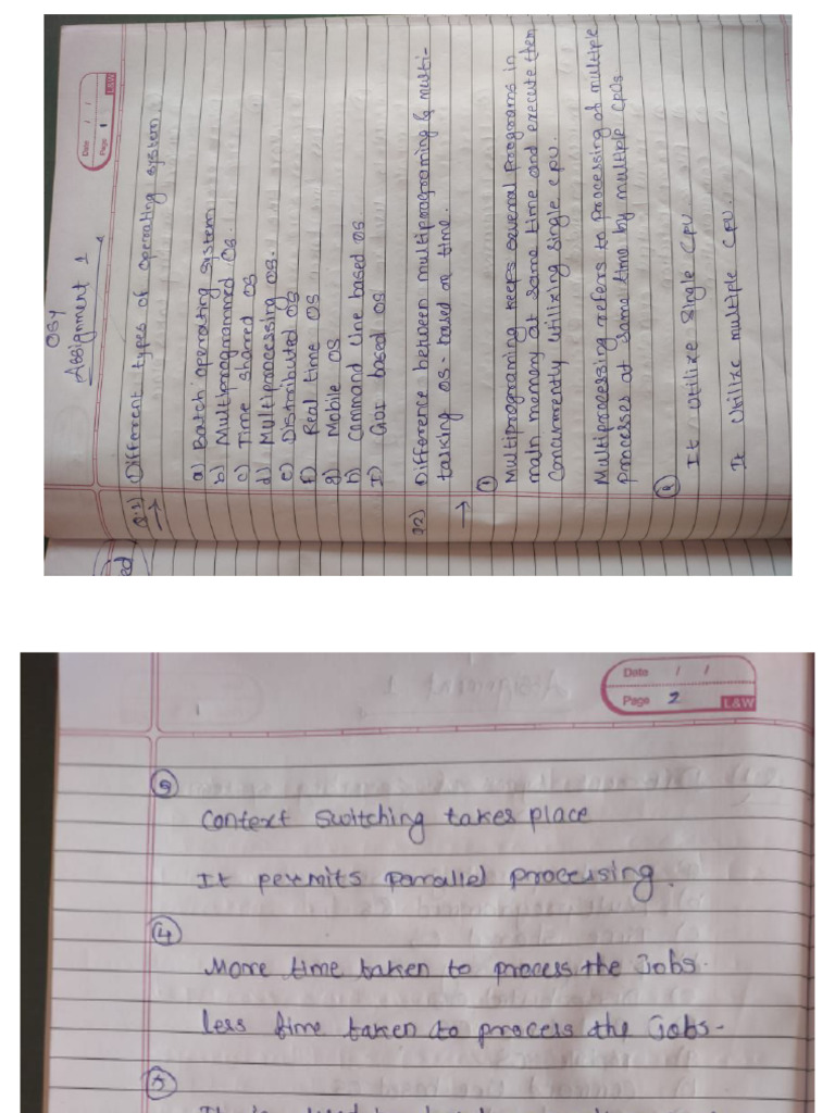 OSY Solved Assignment | PDF