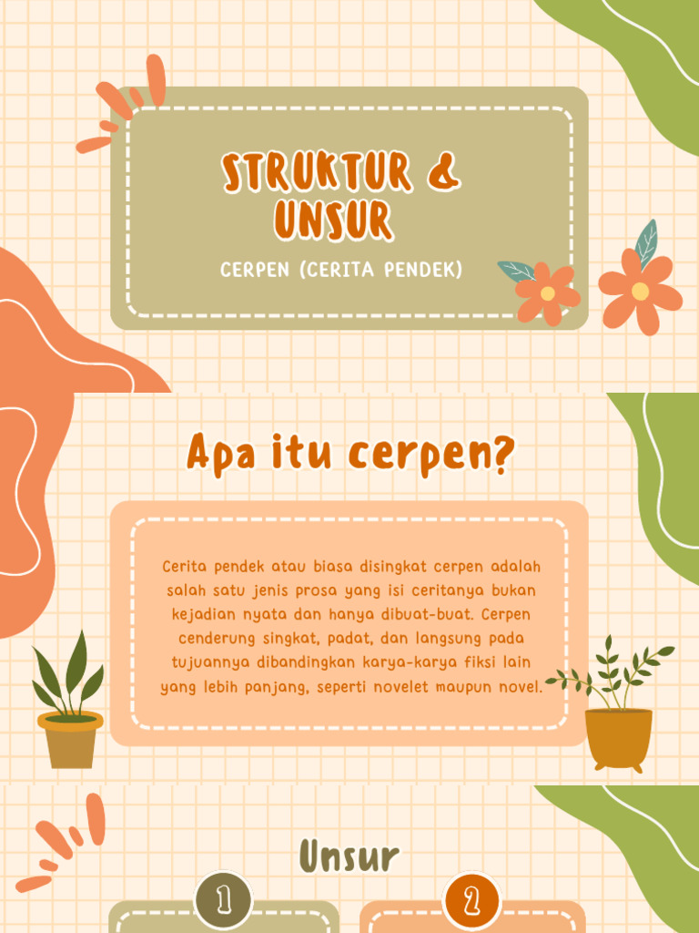 Power Point/bahan Presentasi Tentang Struktur Dan Unsur Cerpen | PDF ...