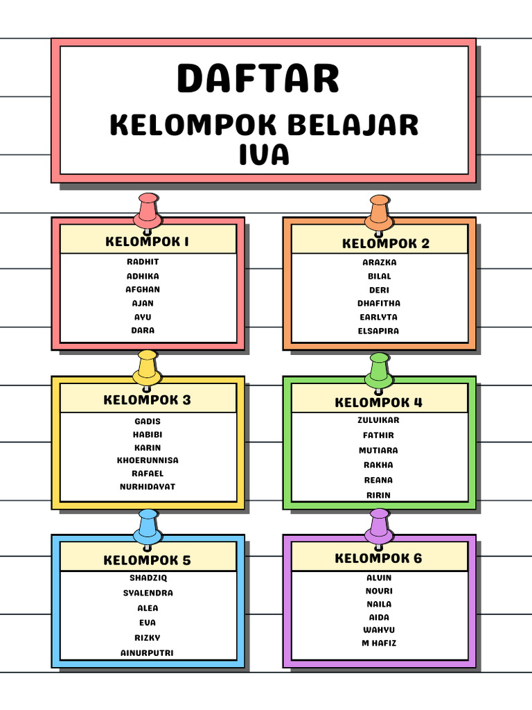 Classroom Table Groups Planner in Red, Orange, Yellow, Green, Blue and ...