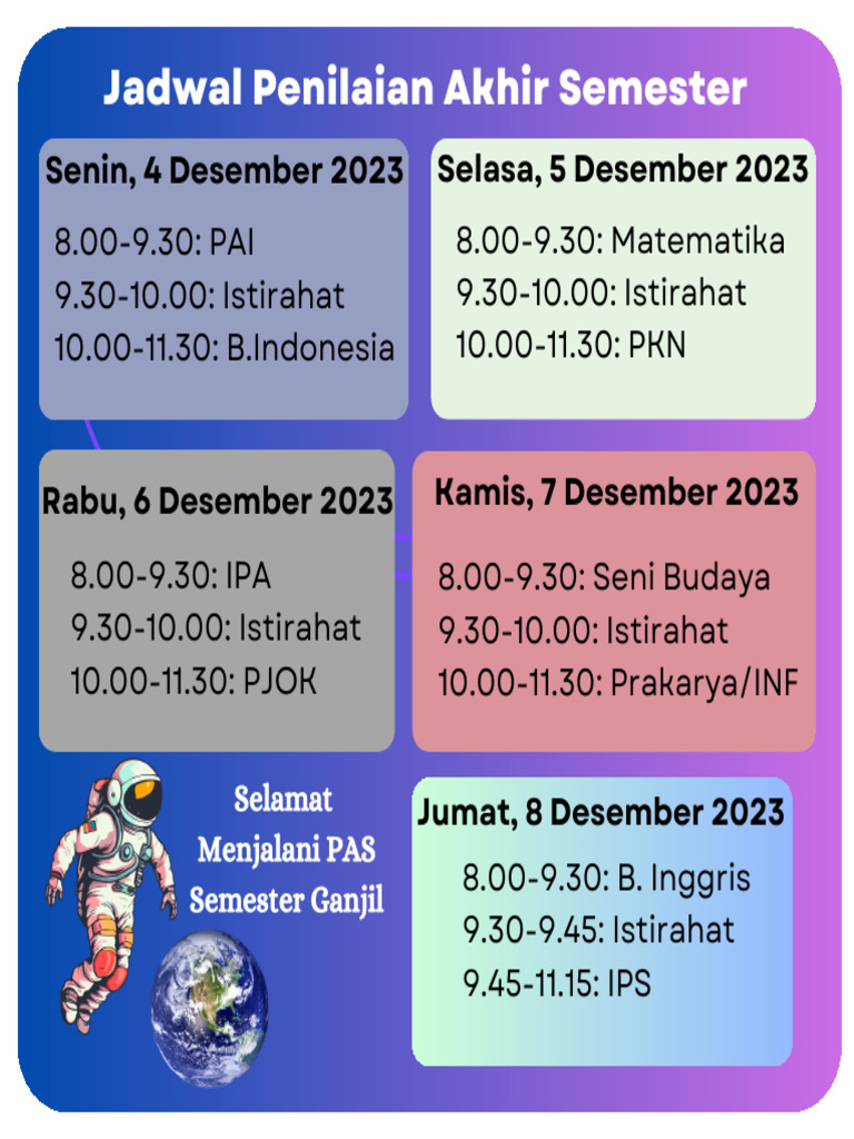 Jadwal PAS | PDF